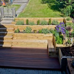 Sloping garden ideas - terracing and planters - WoodBlocX | WoodBlocX
